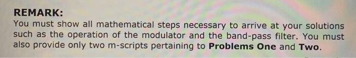 Problem One Dsb Sc Transmitter System The Spectrum