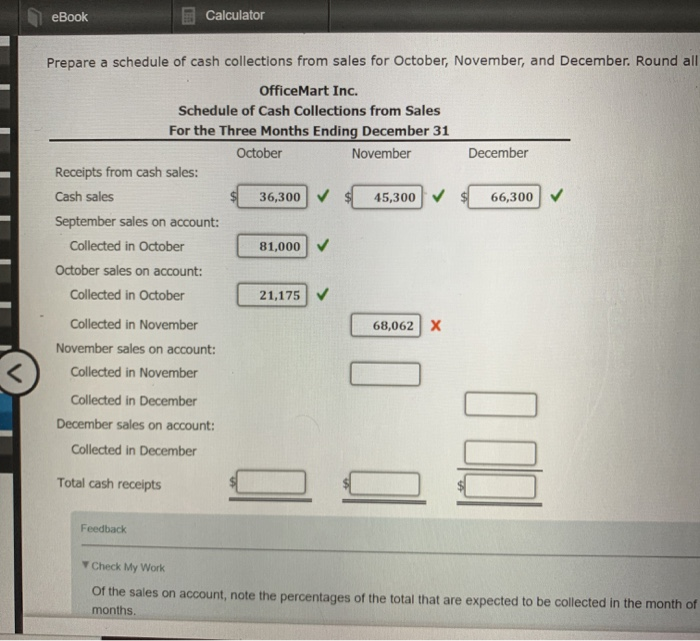 Solved Schedule of Cash Collections of Accounts Receivable | Chegg.com