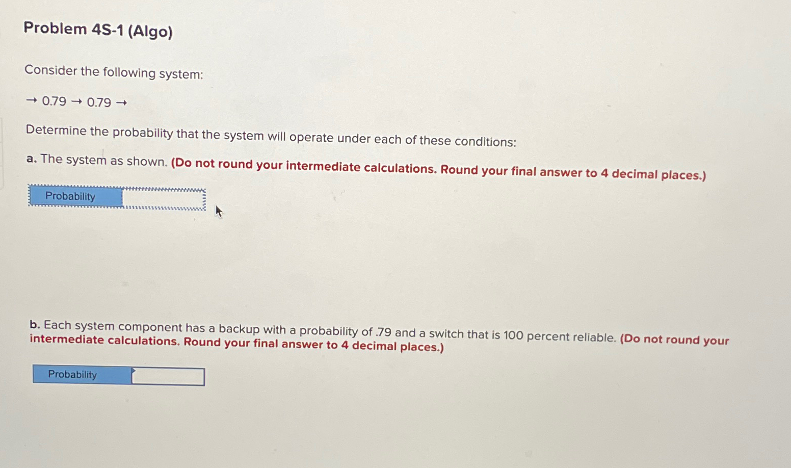 Solved Problem 4S-1 (Algo)Consider the following | Chegg.com