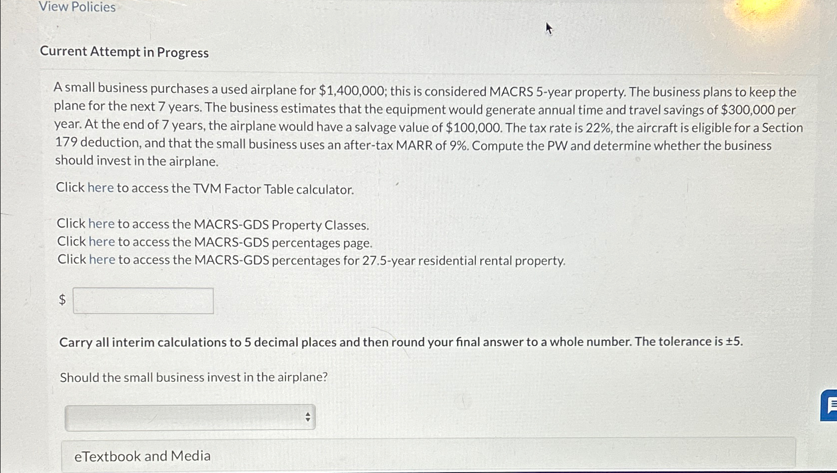 Solved View PoliciesCurrent Attempt in ProgressA small | Chegg.com