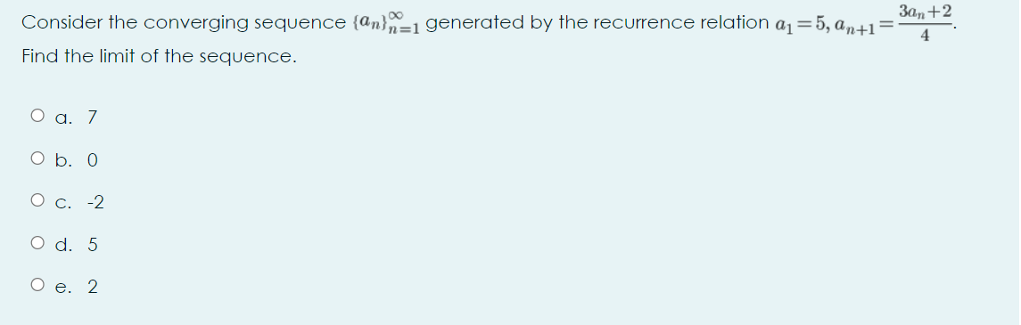 Solved Consider the converging sequence {an}n=1∞ ﻿generated | Chegg.com