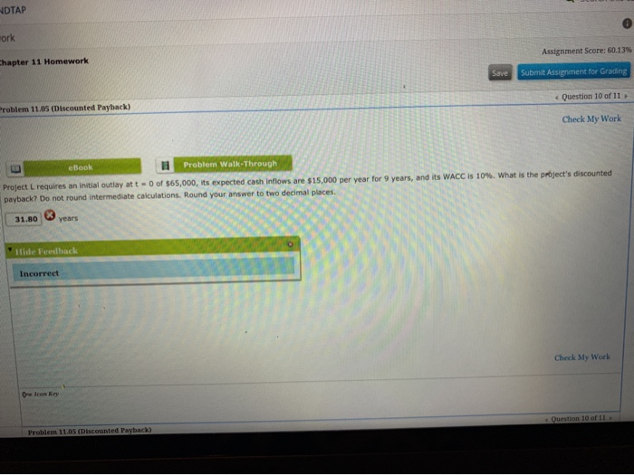 Solved ITAP hapter 11 Homework Assignment Score: 60.13% Save | Chegg.com