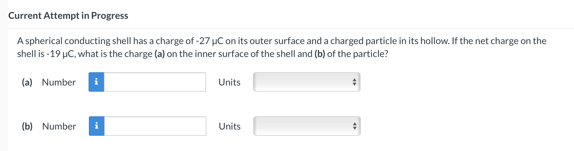 Solved Current Attempt in ProgressA spherical conducting | Chegg.com