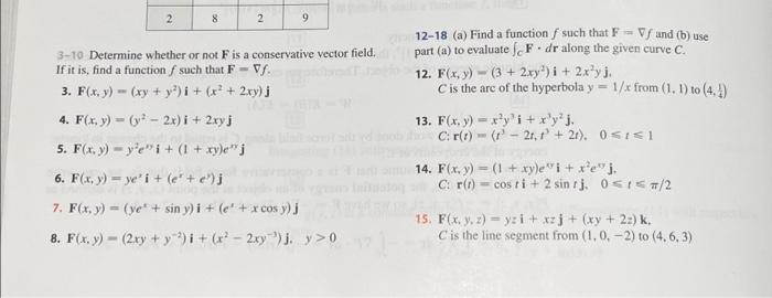 Solved 12−18 (a) Find a function f such that F=∇f and (b) | Chegg.com