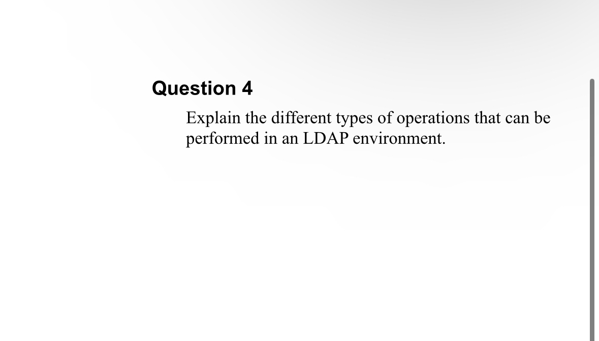 Solved Question 4Explain the different types of operations | Chegg.com