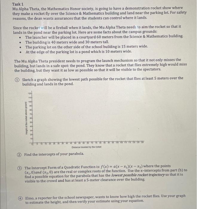 Solved Task 1 Mu Alpha Theta, the Mathematics Honor society, | Chegg.com