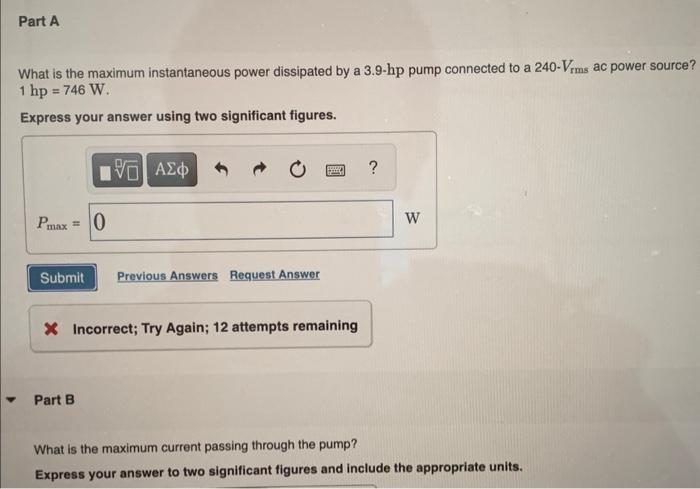 Solved What is the maximum instantaneous power dissipated by | Chegg.com