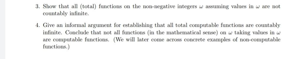 Solved 3. Show that all (total) functions on the | Chegg.com