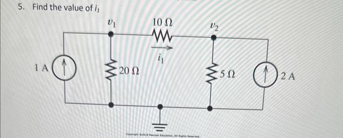 Solved 5. Find the value of i1 | Chegg.com