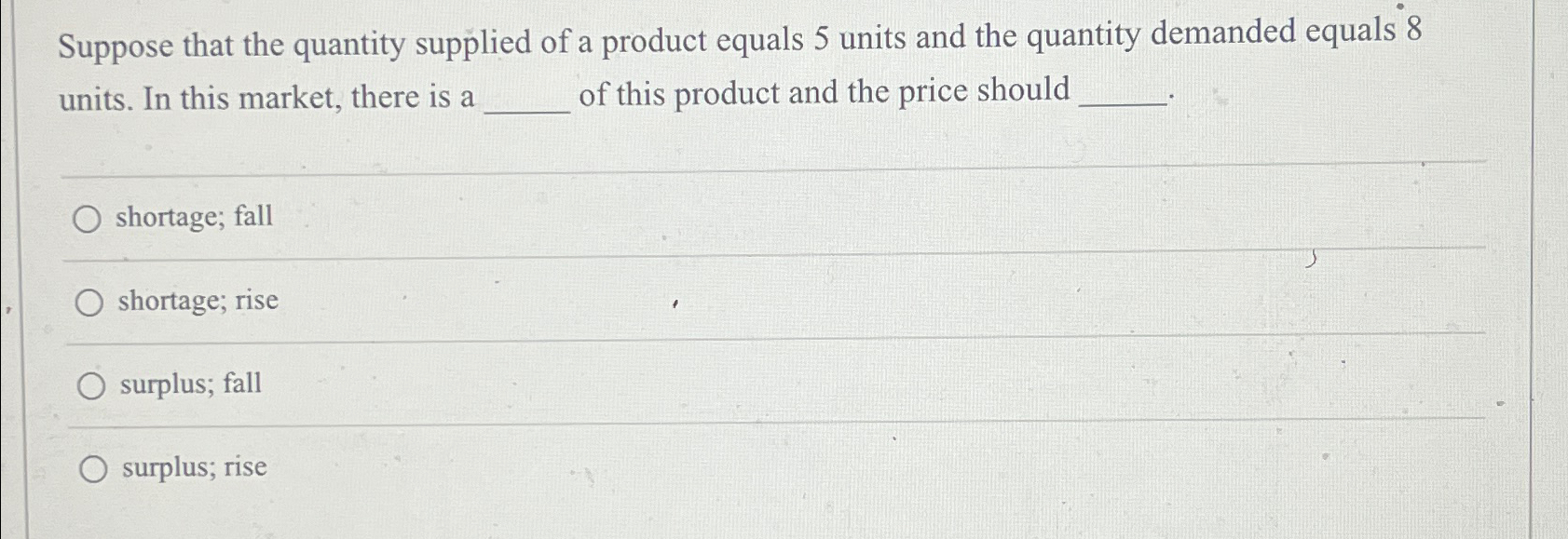 Solved Suppose that the quantity supplied of a product | Chegg.com