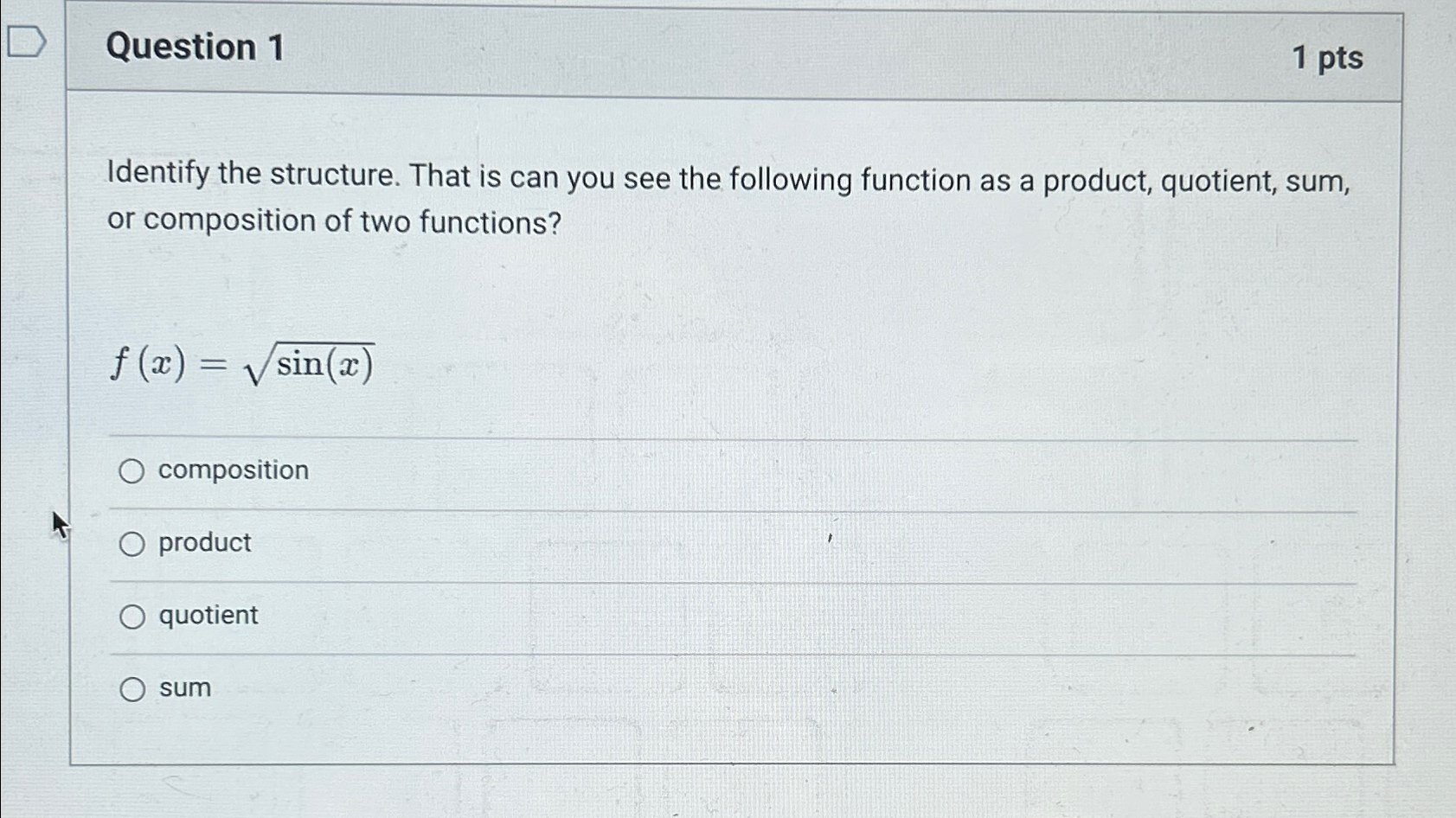 Solved Question 11 ﻿ptsIdentify the structure. That is can | Chegg.com