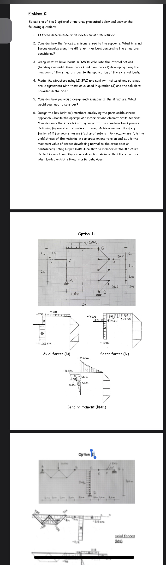 Problem 2:Select one of the 2 ﻿optional structures | Chegg.com