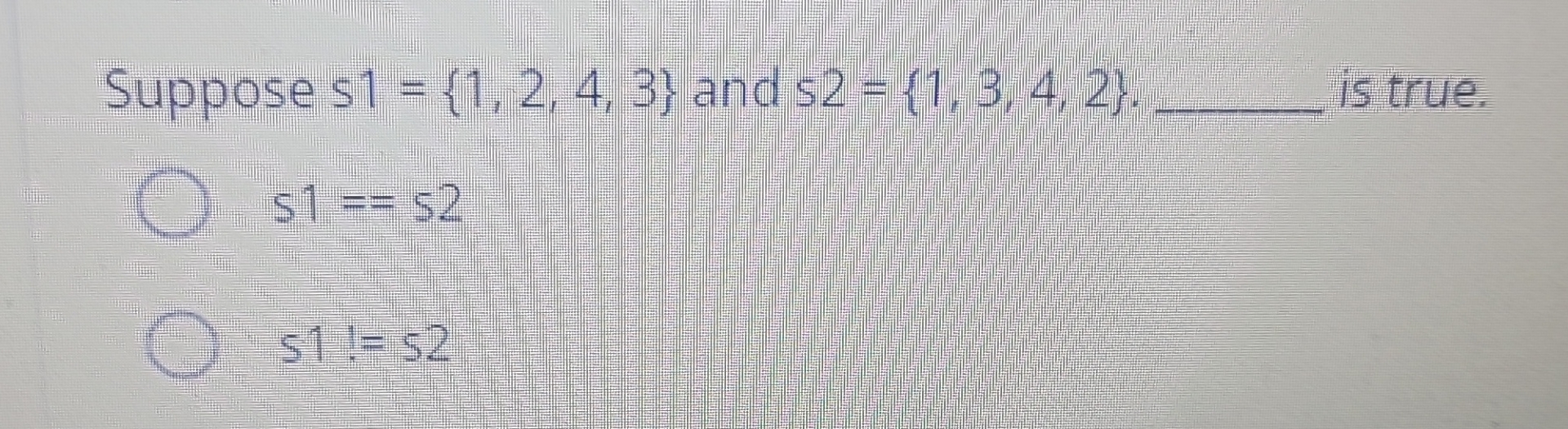 Solved Suppose s1={1,2,4,3} ﻿and s2={1,3,4,2}. q, ﻿is | Chegg.com