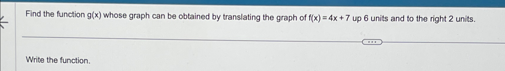 Solved Find the function g(x) ﻿whose graph can be obtained | Chegg.com