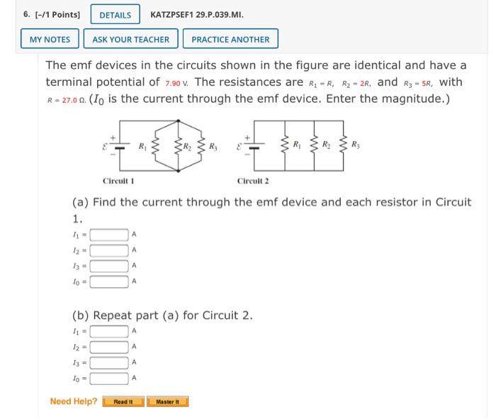 Solved 6. [-/1 Points) DETAILS KATZPSEF1 29.P.039.MI. MY | Chegg.com Solved 6. [-/1 Points) DETAILS KATZPSEF1 29.P.039.MI. MY | Chegg.com