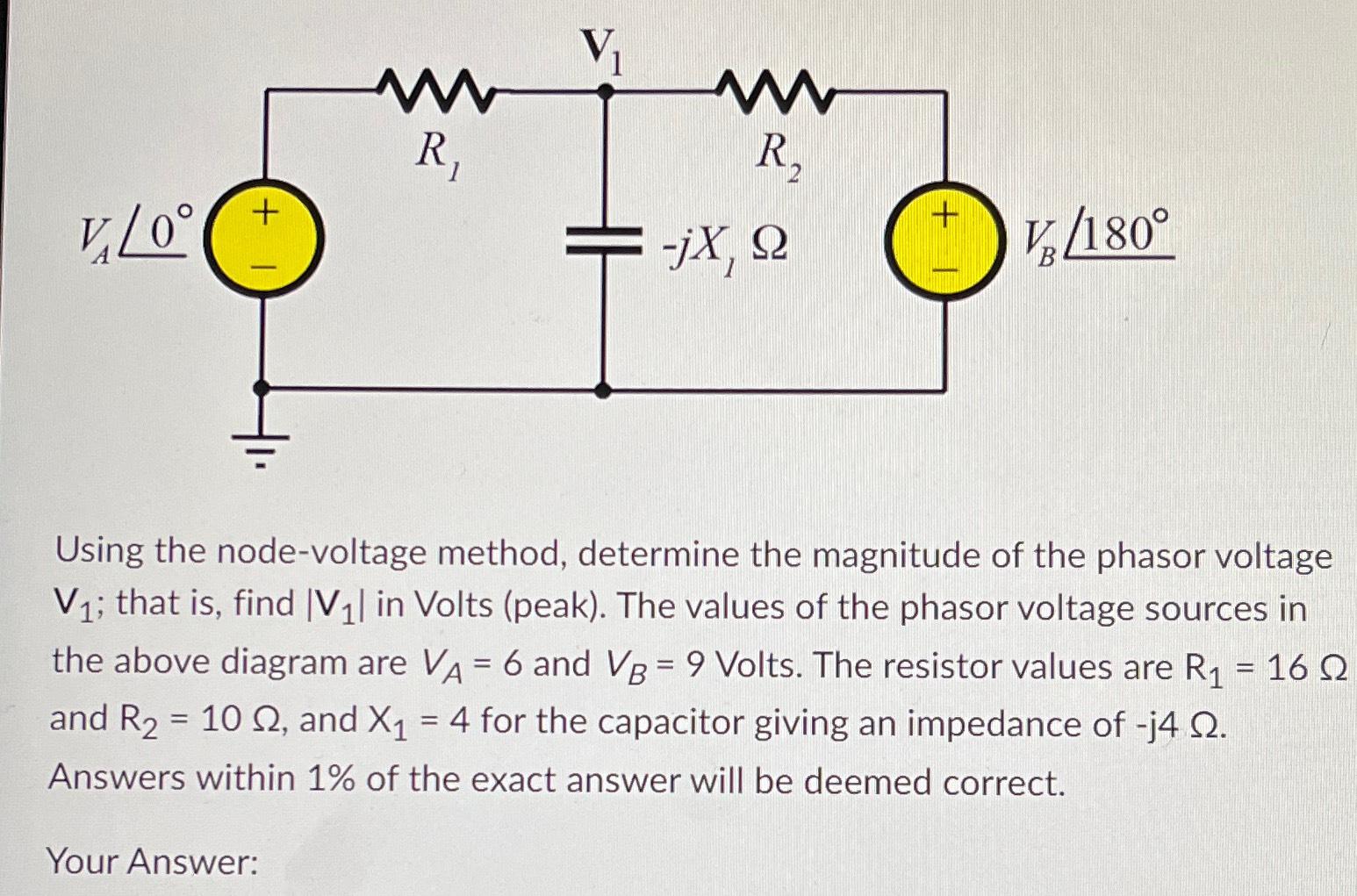 Solved Using the node-voltage method, determine the | Chegg.com