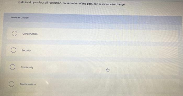 Solved is defined by order, self-restriction preservation of | Chegg.com