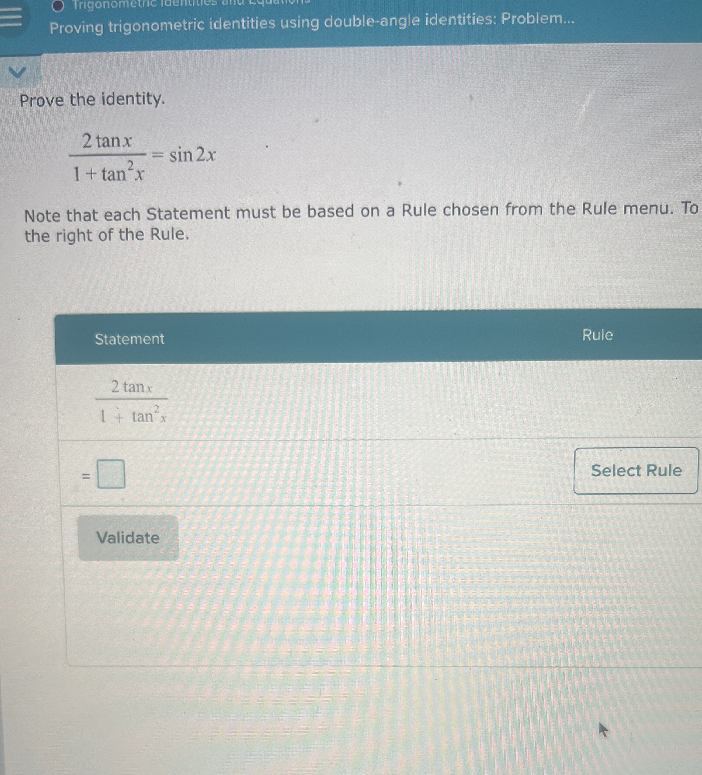 Solved Proving trigonometric identities using double-angle | Chegg.com