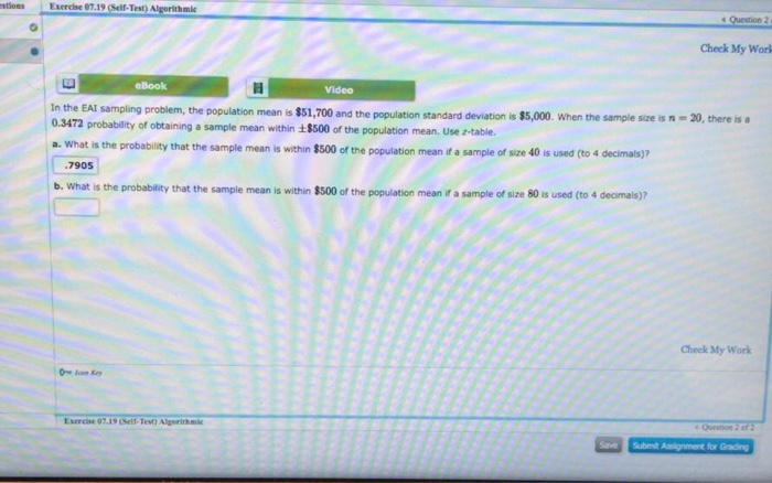 Solved in the eai sampling problem, the population mean is | Chegg.com