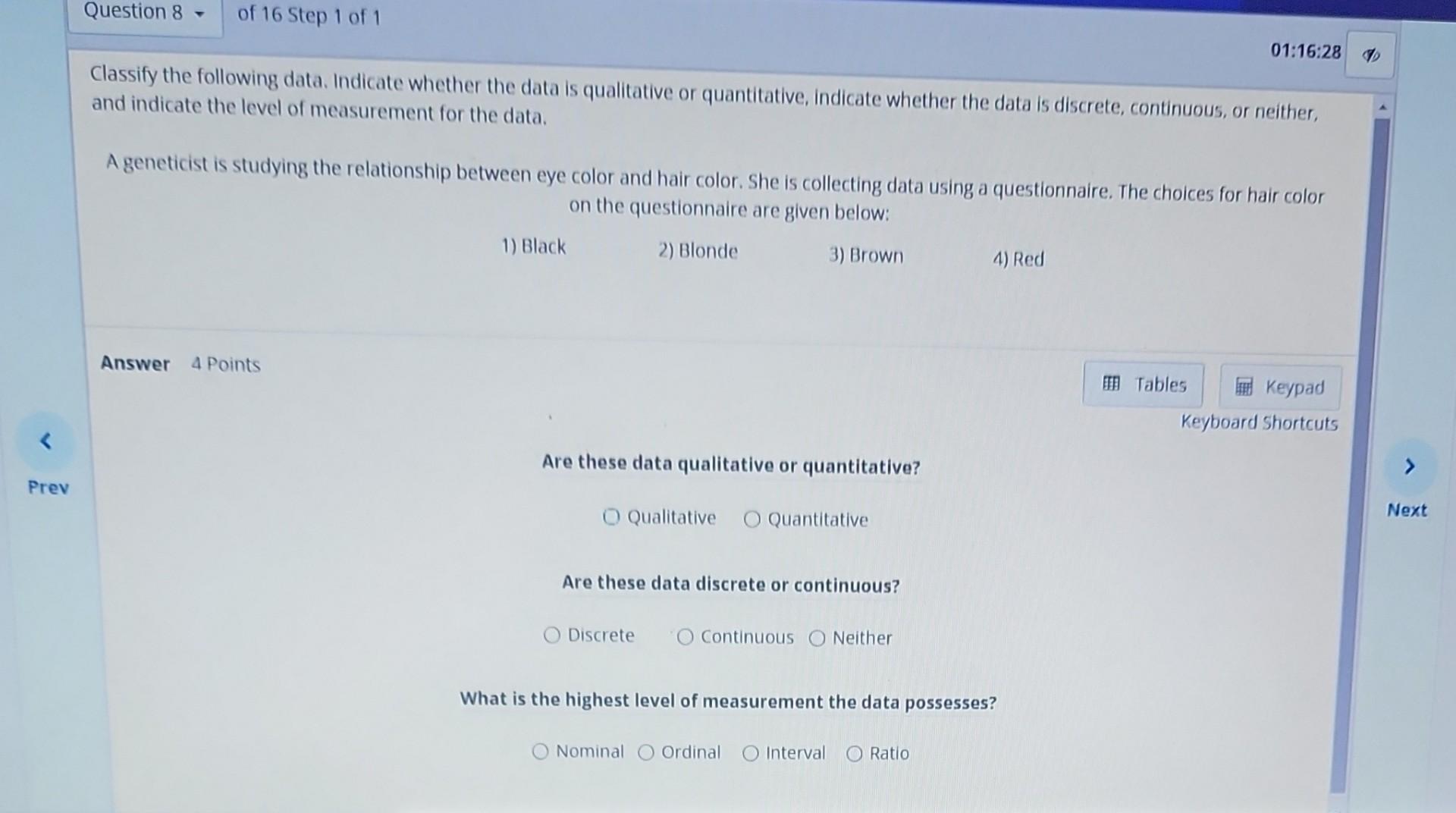 Solved Classify the following data. Indicate whether the | Chegg.com