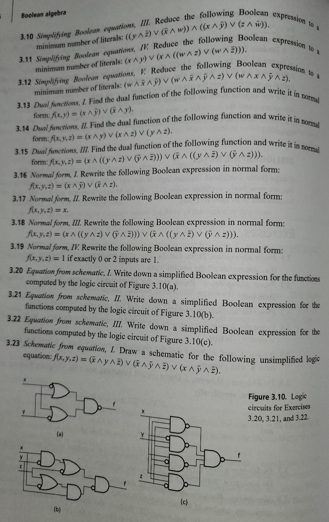 Solved Boolean algebra minimum number of literals: (x Ay) V | Chegg.com