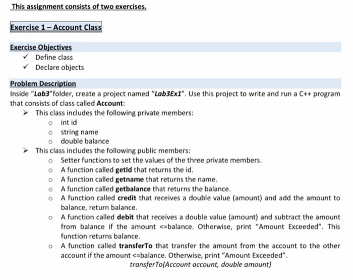 Solved This assignment consists of two exercises. Exercise 1 | Chegg.com