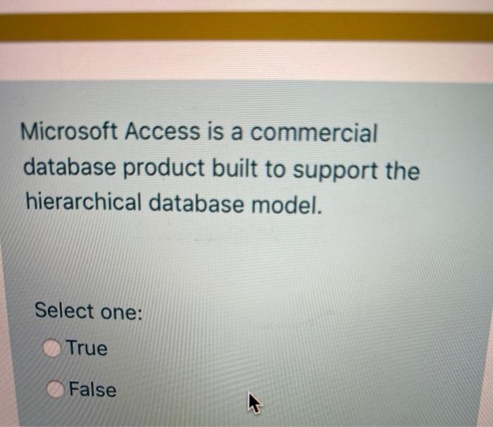 Solved Microsoft Access is a commercial database product | Chegg.com