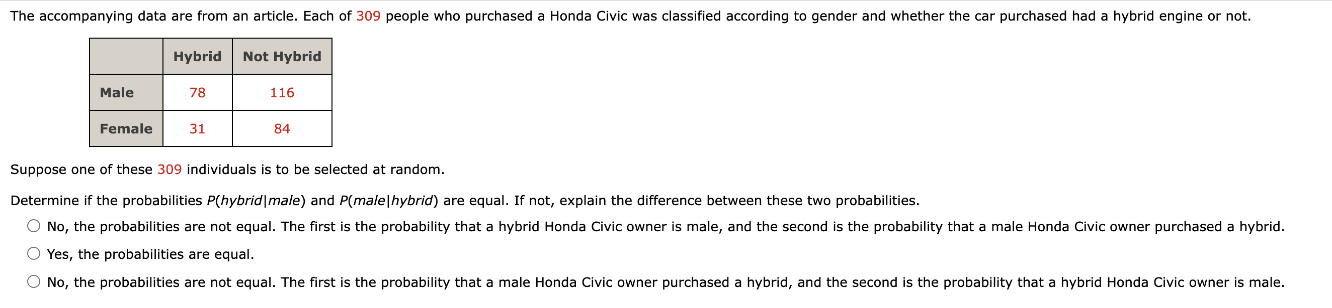 Solved \table[[,Hybrid,Not | Chegg.com