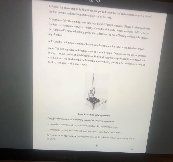 Solved EXPERIMENT #1 Melting Point and Mixed Melting Point | Chegg.com
