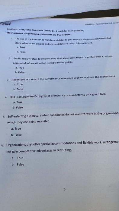 Solved Section 14 Multiple Choice Questions (Marks 11, I | Chegg.com
