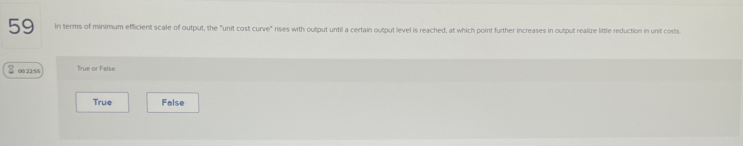 Solved In terms of minimum efficient scale of output, the | Chegg.com