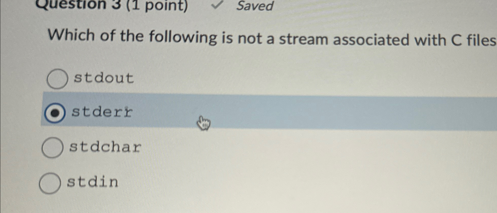 Solved Which of the following is not a stream associated | Chegg.com