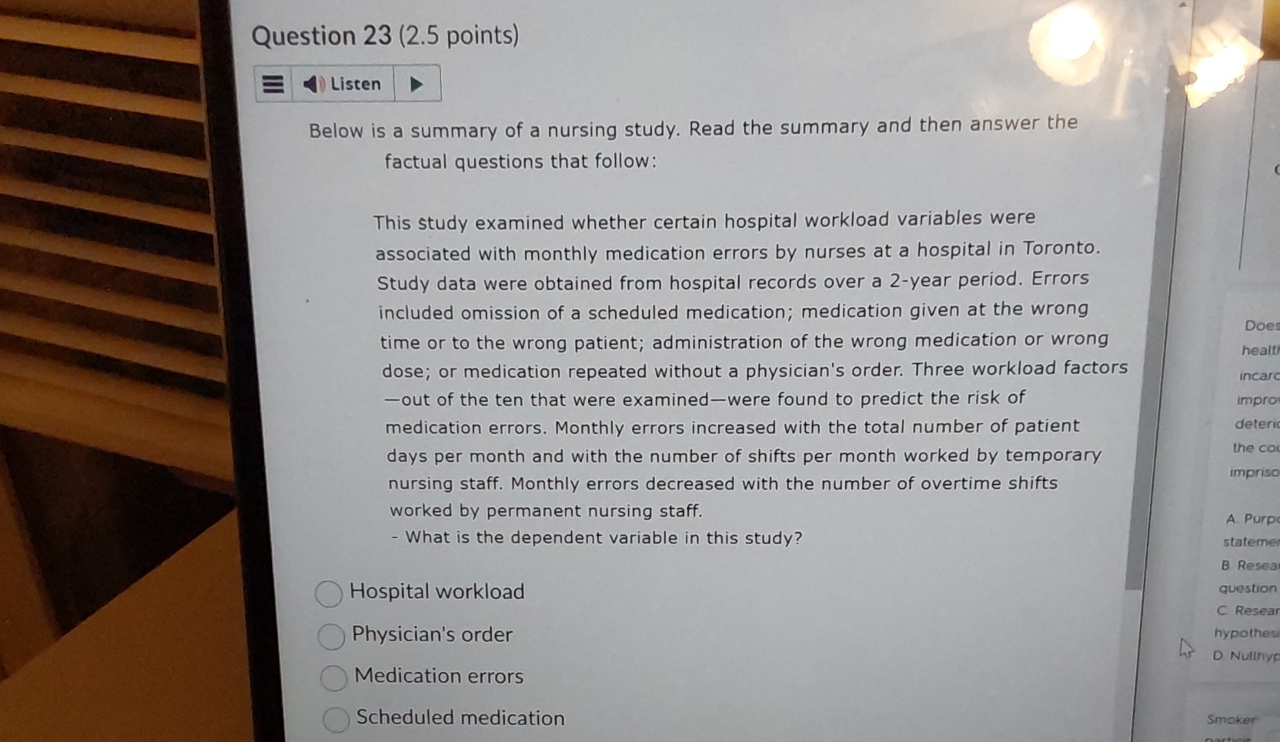 Solved Question 23 (2.5 ﻿points)Below is a summary of a | Chegg.com