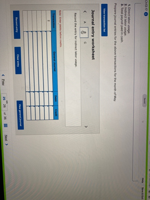Solved Ch13-17 Saved Help Save & Exit ! Required information | Chegg.com