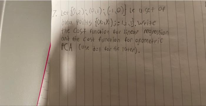 8. Find the solvtion to the geometric PCA problem of | Chegg.com