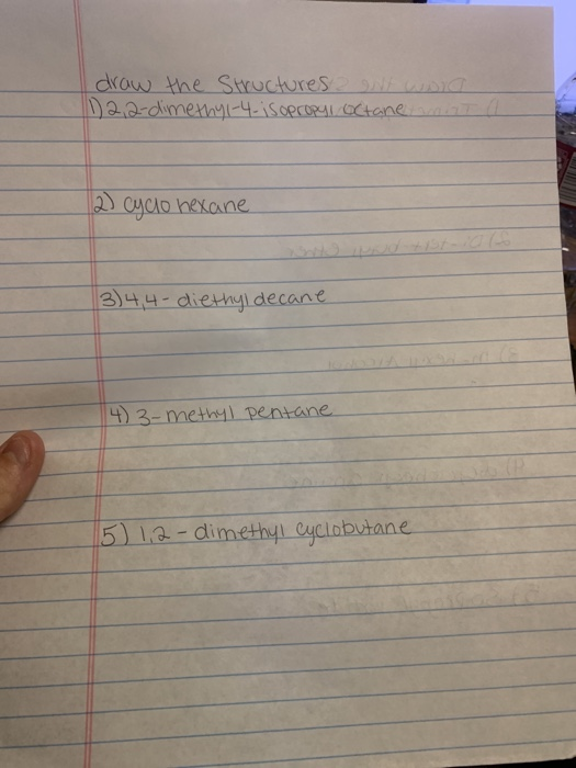 Solved draw the structures ont whia | Chegg.com