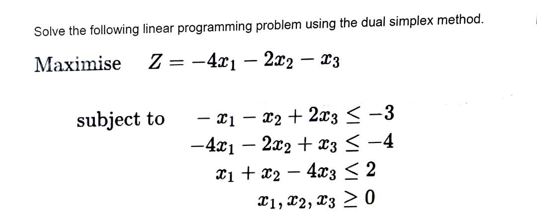 Solved Solve the following linear programming problem using | Chegg.com