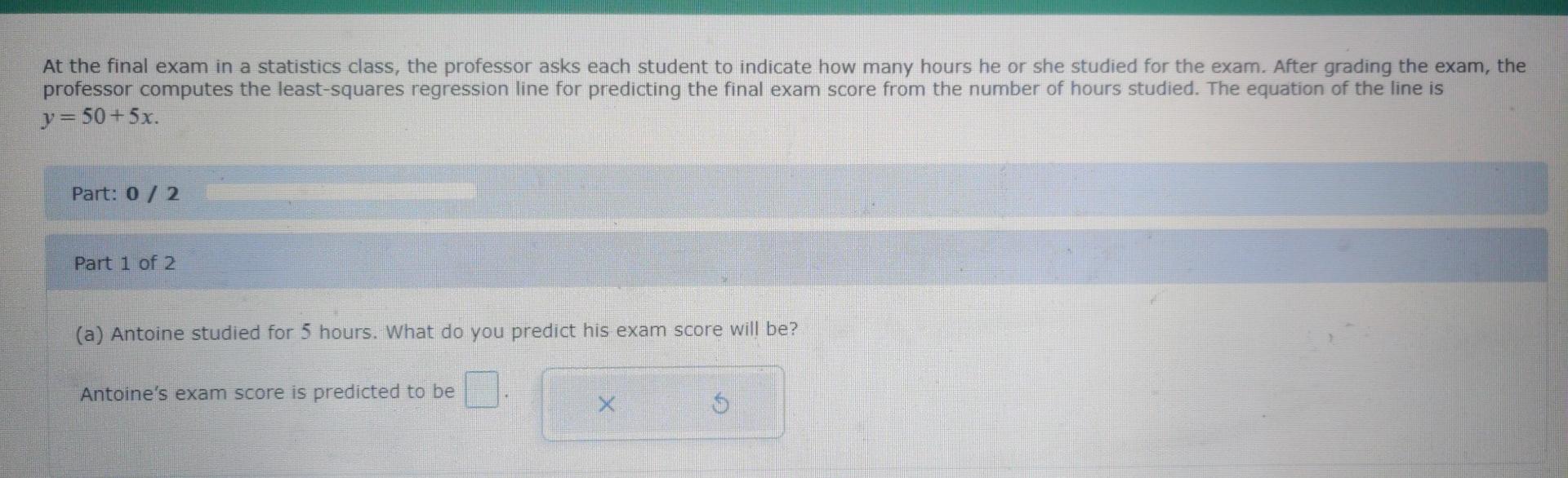 Solved At the final exam in a statistics class, the | Chegg.com
