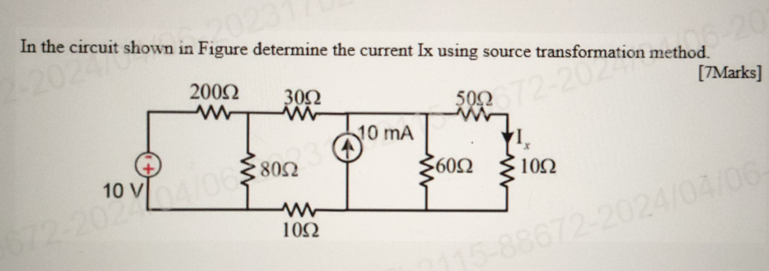 Solved In the circuit shown in Figure determine the current | Chegg.com