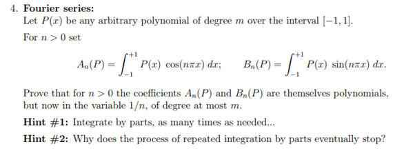 Solved Fourier series:Let P(x) ﻿be any arbitrary polynomial | Chegg.com
