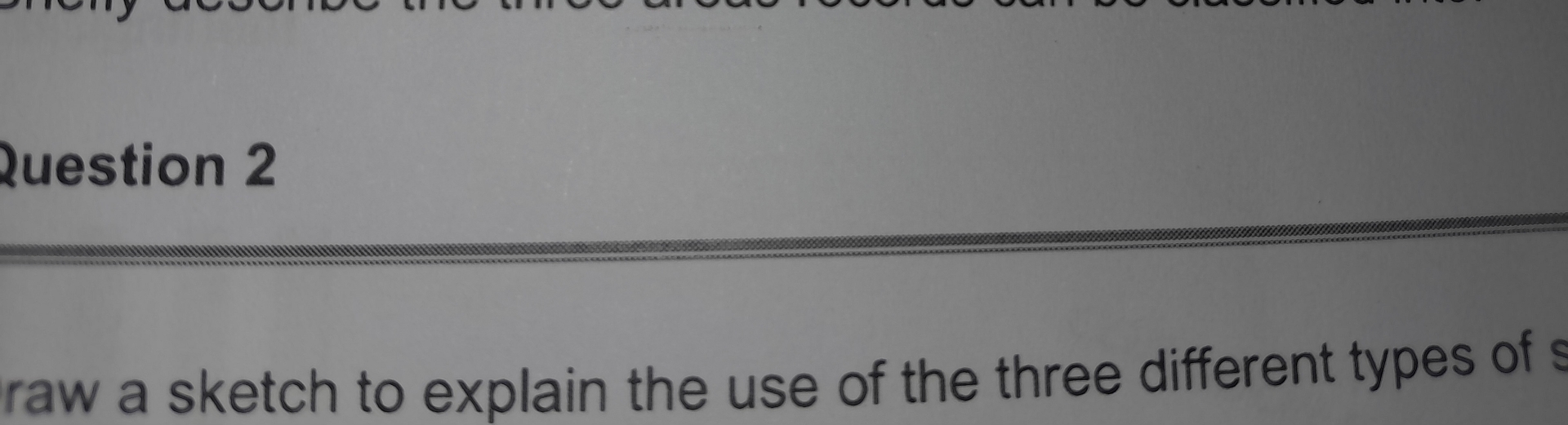 Question 2a sketch to explain the use of the three | Chegg.com