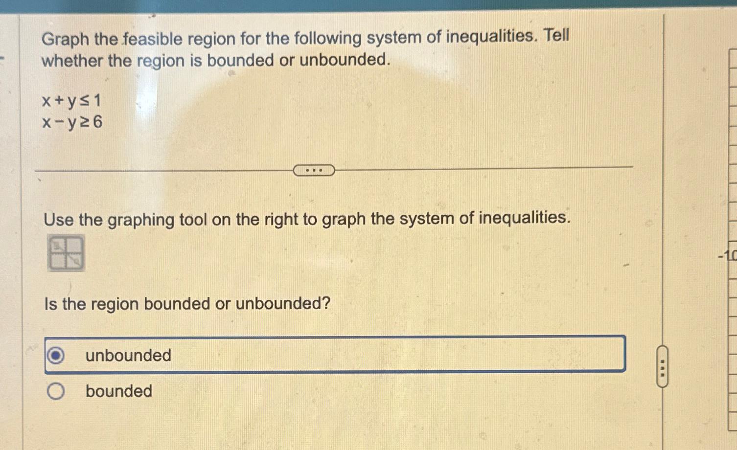 Solved Graph the feasible region for the following system of | Chegg.com