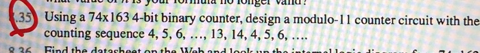 DUPA 12iuOLOL PinULIOL 35 Using a 74x 163 4-bit | Chegg.com