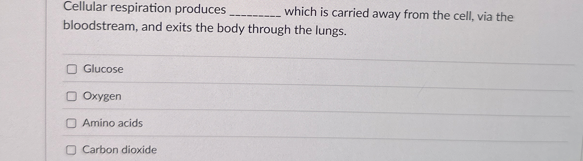 Solved Cellular respiration produces q, ﻿which is carried | Chegg.com