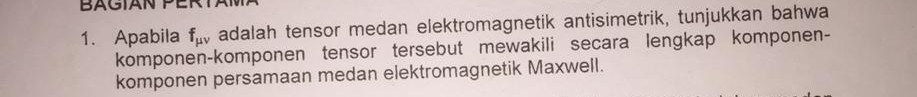 Solved If fuv is the tensor of the antisymmetric | Chegg.com
