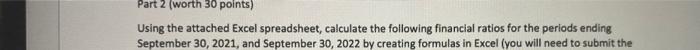 Solved Using the attached Excel spreadsheet, calculate the | Chegg.com