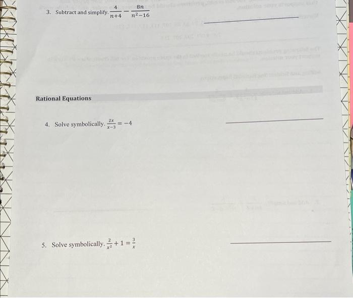 Solved 12a3b21+9a2b35 4n+48+n2−n−263. Subtract and simplify. | Chegg.com