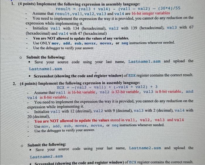 Solved 1. (4 points) Implement the following expression in | Chegg.com