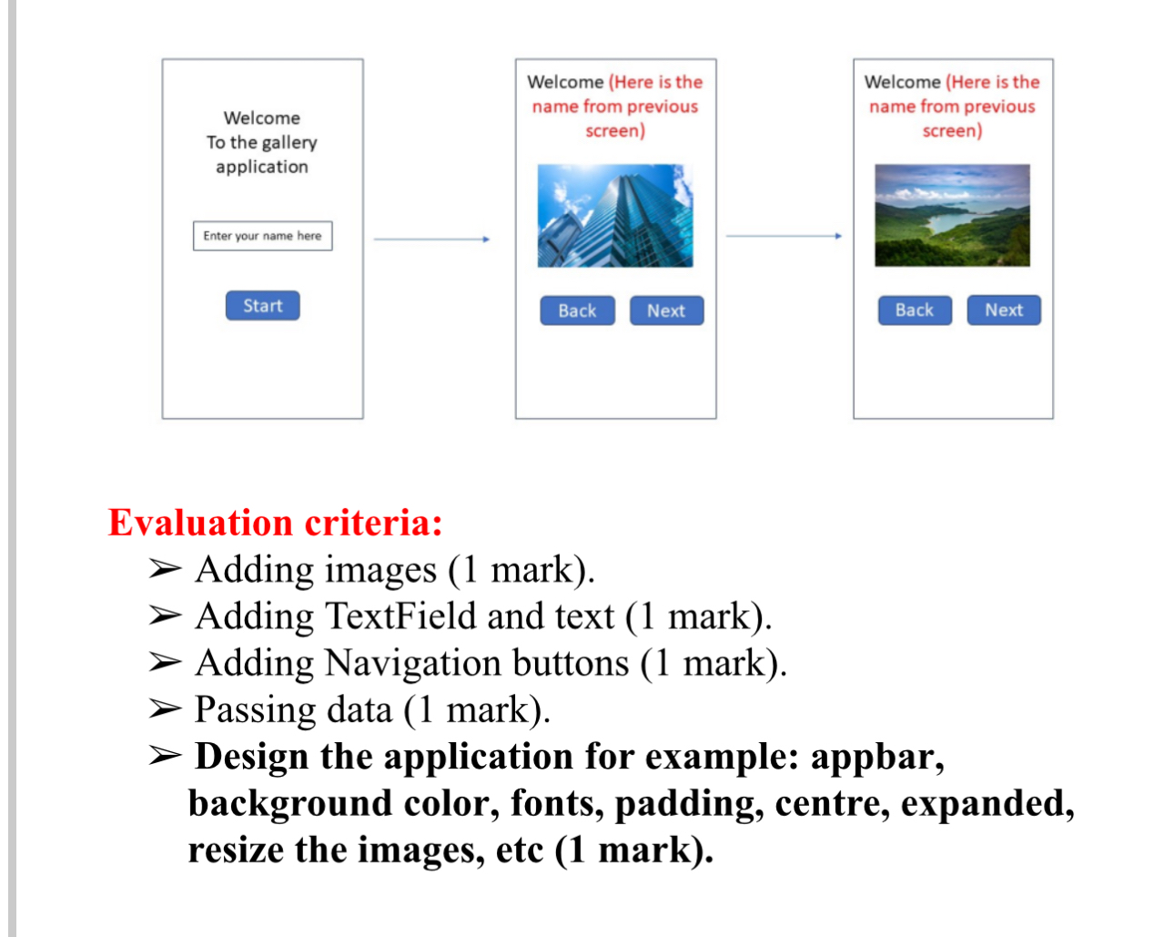 Solved Evaluation criteria:> ﻿Adding images (1 ﻿mark).> | Chegg.com