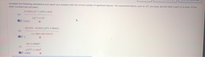 Solved Complete the following calculations and report your | Chegg.com
